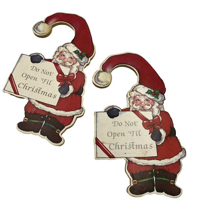 Vintage 1988 Dankin Do Not Open 'Til Christmas Hanging Wood Placard ...