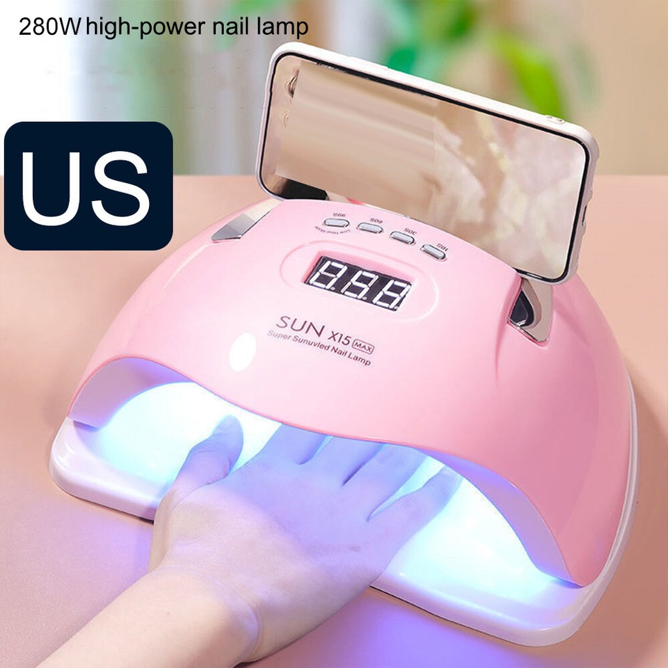 280W Nail Dryer LED Lamp UV Light Polish Gel Curing Machine Electric ...