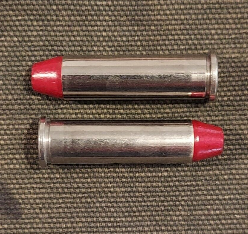357 MAGNUM SNAP CAPS SET OF 6, NICKEL AND RED, REAL 125gr WEIGHT!!! | eBay