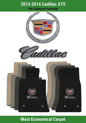 Lloyd Velourtex Front Mats for '13-14 ATS w/Crest 1 Silver w/Black on ...
