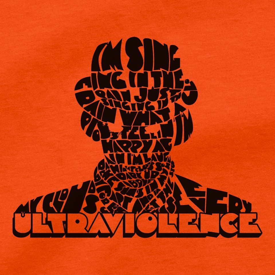 ULTRAVIOLENCE T Shirt Stanley Kubrick A Clockwork Orange Movie Tee Blu ...