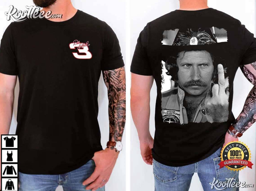 Dale Earnhardt Middle Finger Two Sides T-Shirt Size S-5Xl | eBay