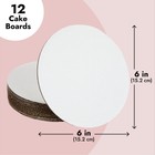 12 Pk Round 6 Inch Cake Boards, Disposable White Cardboard Circles for ...