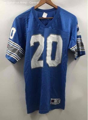 Champion Mens Blue Detroit Lions Barry Sanders 20 NFL Jersey Size ...