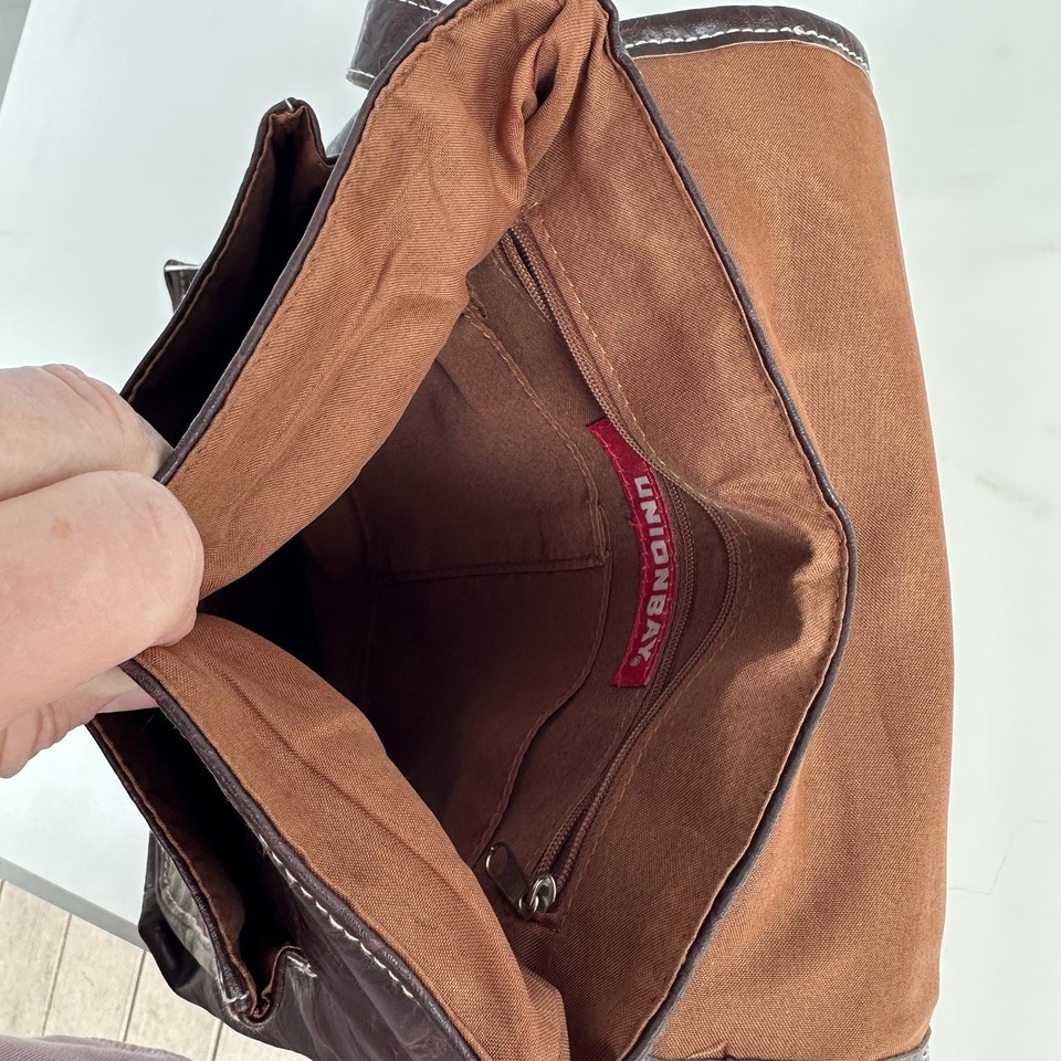 Vintage UNIONBAY Owl Crossbody Backpack Purse Bag Vegan Leather Studded ...