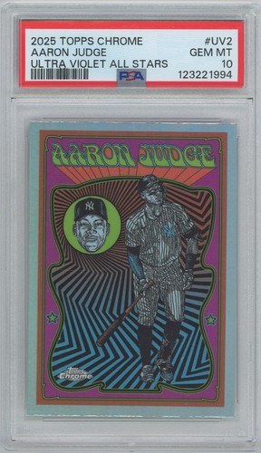 2025 Topps Chrome AARON JUDGE Ultra Violet All Stars Case Hit SSP PSA ...