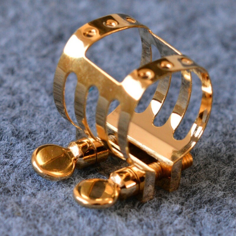 Handmade Saxophone Gold Plated Ligature for Alto Saxophone Metal ...