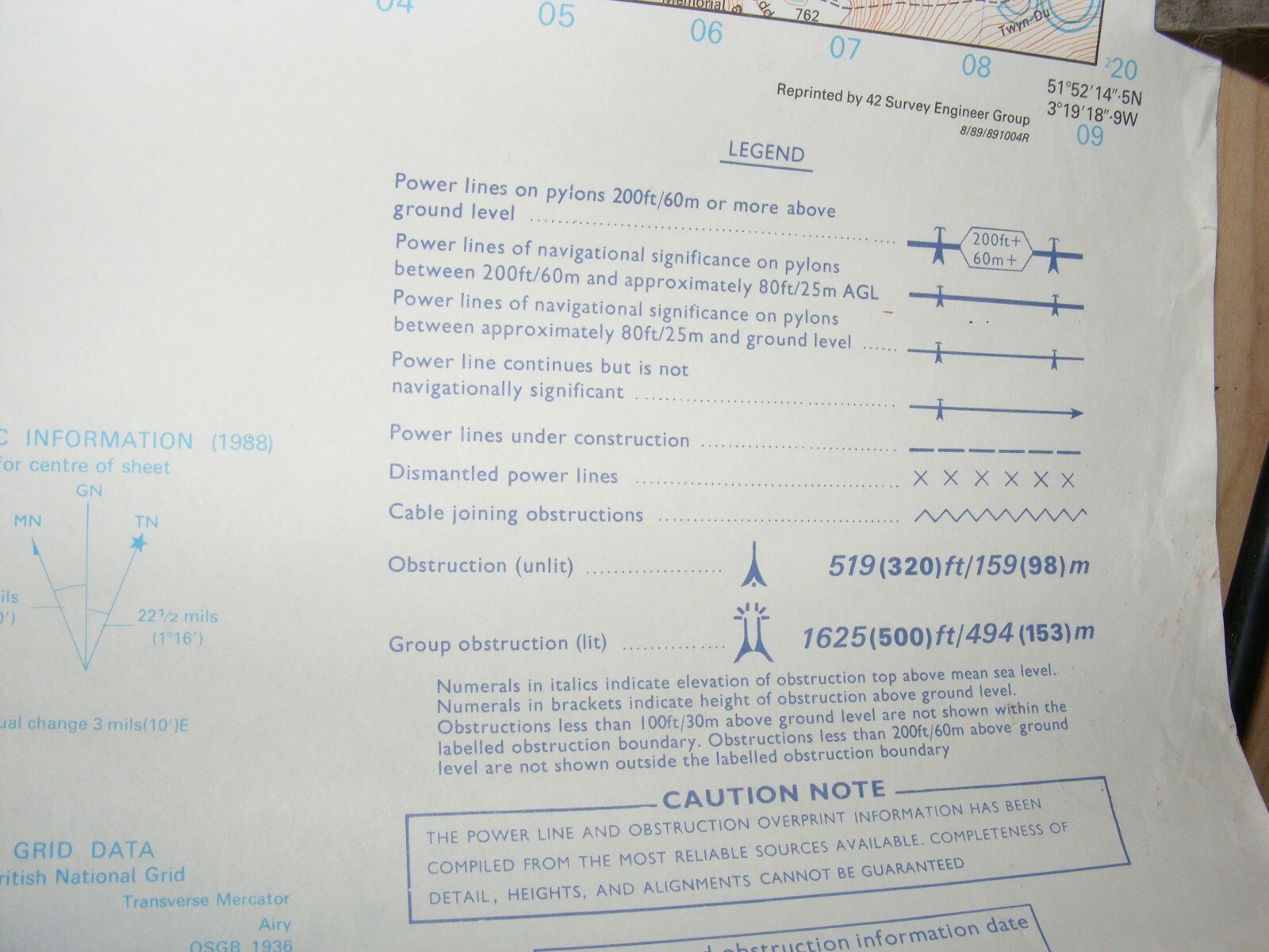 VINTAGE BRITISH ARMY TRAINING MAP SENNYBRIDGE 1988 POSTER SIZE 32.5" X ...