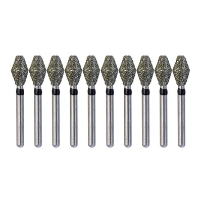 Dental Diamond Burs Barrel Shape 811/038SC Super Coarse Black FG 1.6 ...