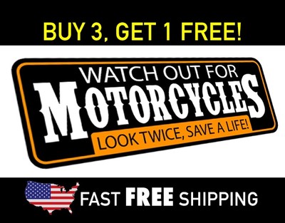 Watch Out For Motorcycles, Bumper Sticker, FREE SHIPPING! | eBay