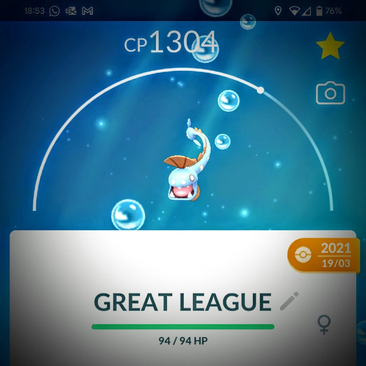 Clamperl Evolution Chart