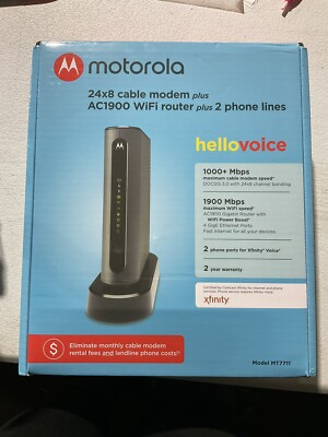 New Motorola MT7711 Dual Band AC1900 Cable Modem and Wi-Fi Gigabit ...