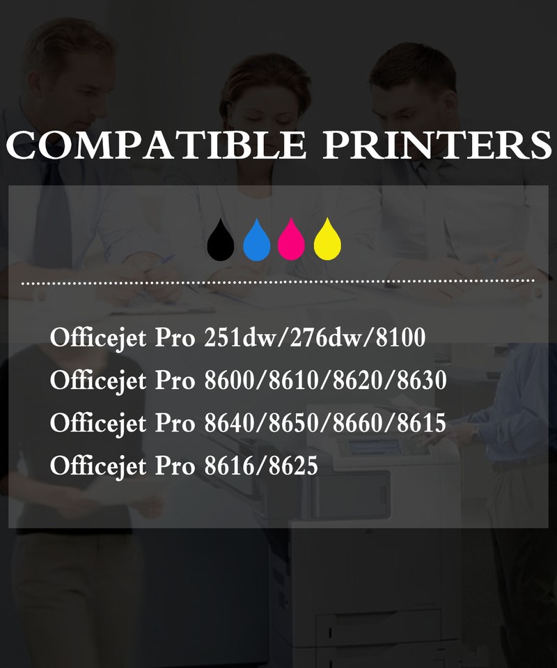 10PK 950XL 951XL Toner Cartridge for Officejet Pro 8100 8110 8600 ...