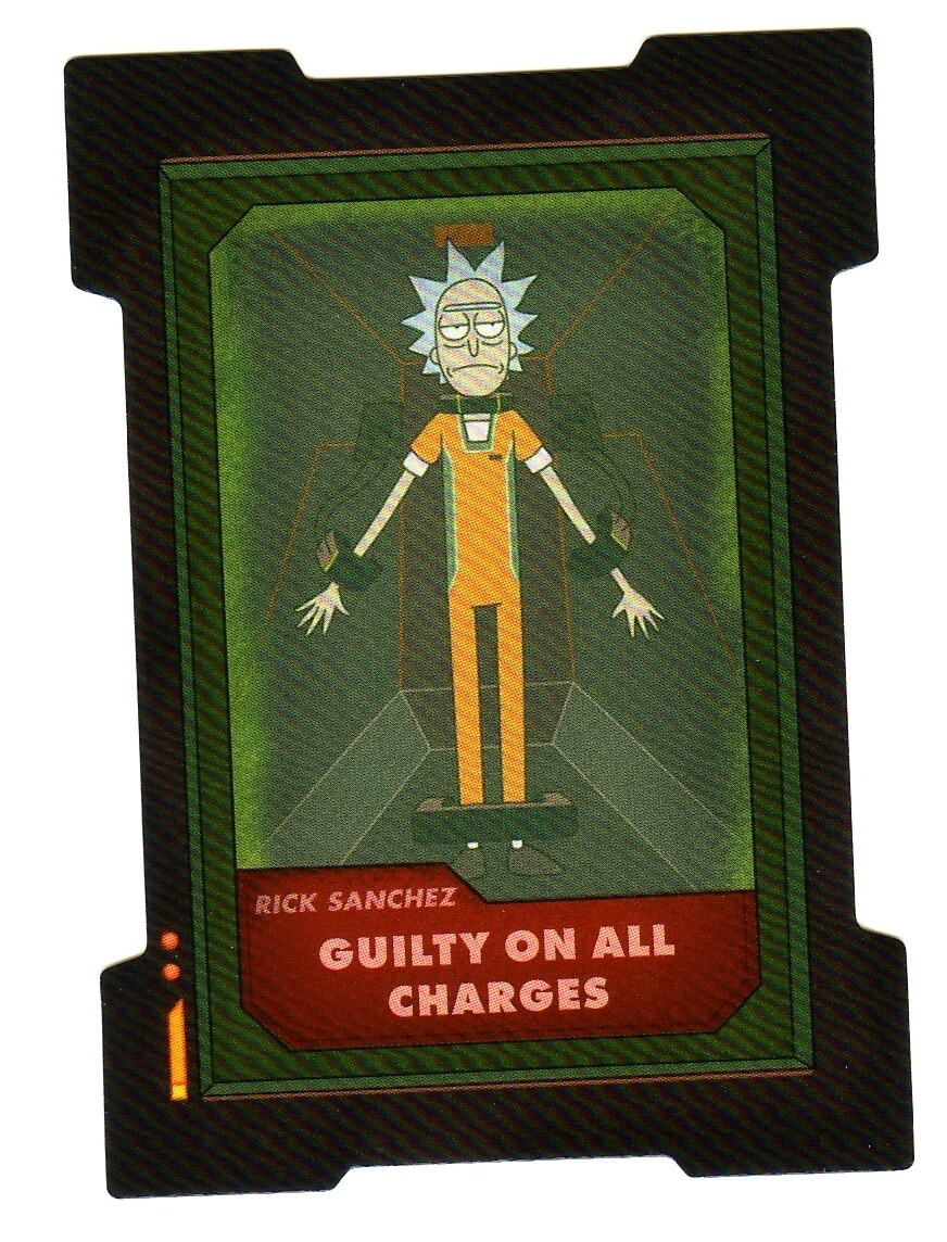 RICK AND MORTY SEASON 2 CRIMES OF RICK SANCHEZ INSERT CARD CRS01 GUILTY ...