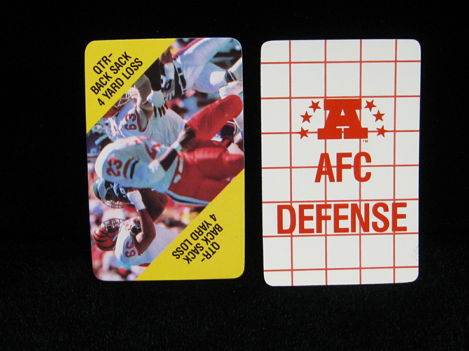 1988 Max Montoya Bengals MacGregor Game Card "Quarterback Sack 4 Yard ...