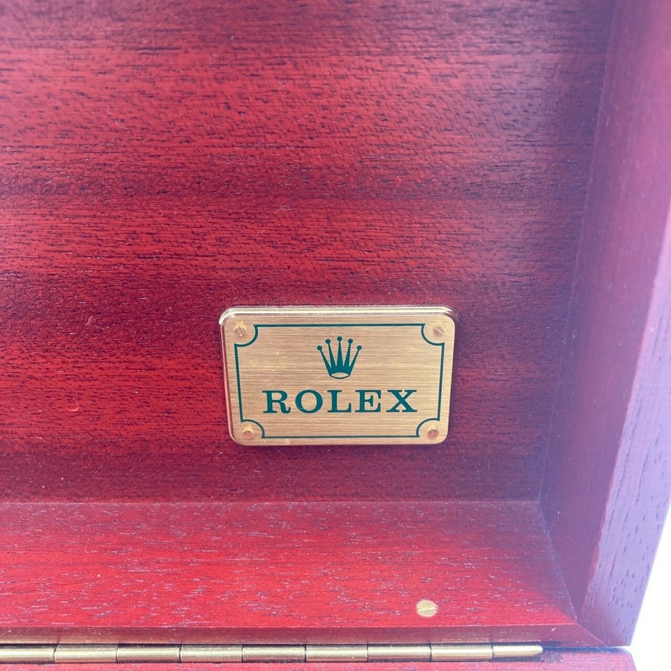 ROLEX Watch Box Case 81.00.09 Brown Wooden Vintage Genuine | eBay