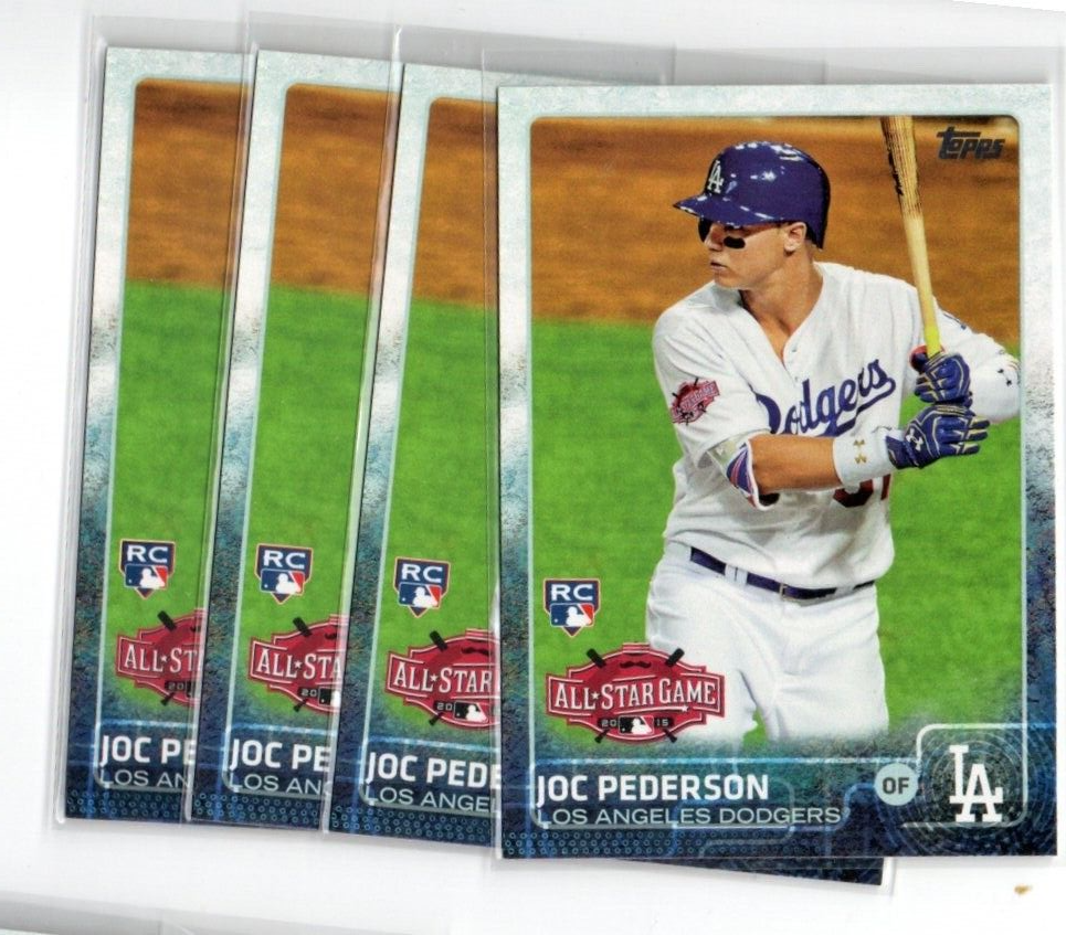 JOC PEDERSON LOS ANGELES DODGERS 2015 TOPPS UPDATE US360 4X ROOKIE RC ...