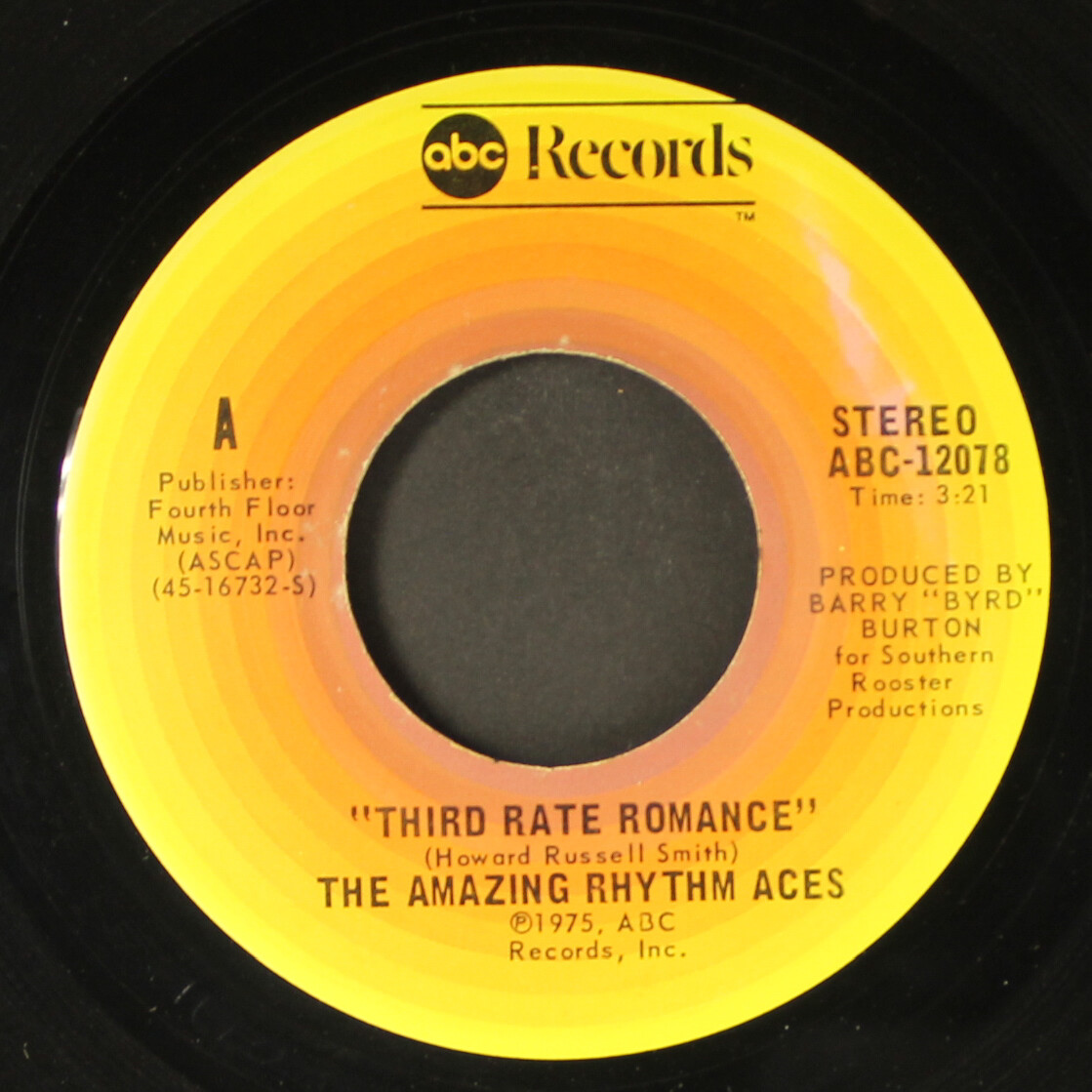 AMZING RHYTHM ACES: third rate romance / mystery train ABC 7" Single 45 ...
