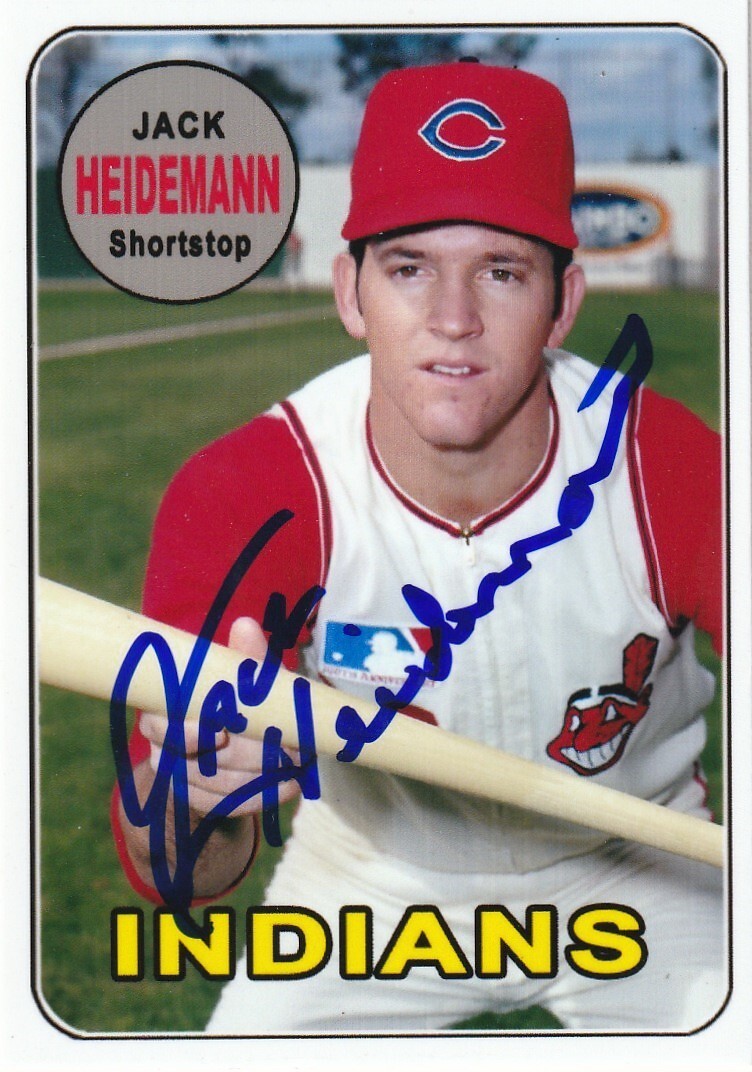 JACK HEIDEMANN CLEVELAND INDIANS SIGNED 1969 STYLE CUSTOM CARD | eBay