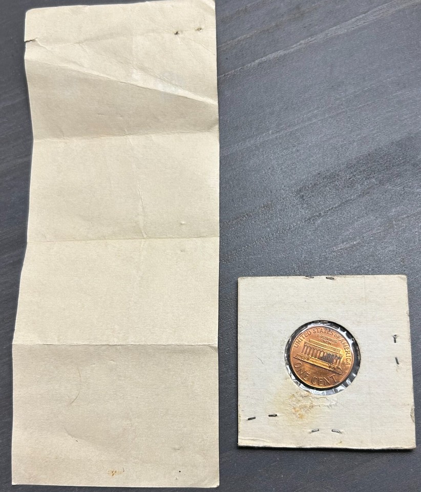 LINCOLN PENNY 1974 STAMPED WITH KENNEDY'S PROFILE ON IT COMMEMORATIVE ...