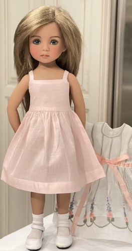 Boneka Organdy Embroidered Dress 4 13" Effner Little Darling Doll Slip ...