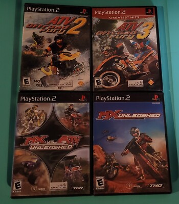 ATV Offroad Fury 2-3, MX vs ATV Unleashed & MX Unleashed (PS2, 4 Game ...