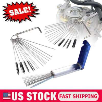 45pcs Carburetor Carb ATV Motorcycle Small Engine Cleaning Brush Wire ...