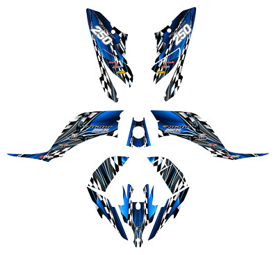 Yamaha Raptor 250 graphics racing decal kit | Free custom service #2500 ...