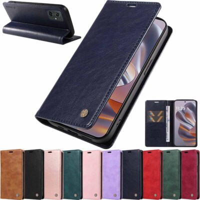 For Motorola Moto G86 G56 G05 G15 G35 G55 G85 Magnetic Leather Wallet ...