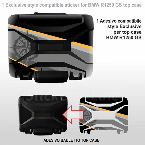 Sticker Top Case BMW R1250GS Exclusive Suitcases Plastic Black Bags ...