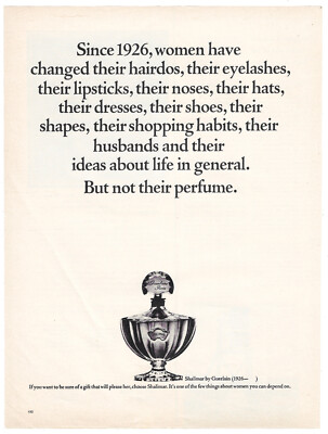 Shalimar Perfume Print Ad Vintage Advertisement Fragrance Advertising ...