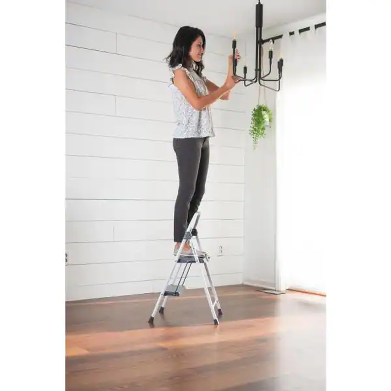 2-Step Compact Steel Step Stool, 225 Lbs. Load Capacity Type II Duty ...