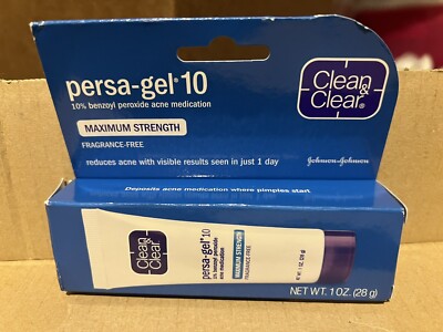 2 Clean & Clear Persa-Gel 10 Acne Medication with Benzoyl Peroxide 1oz ...