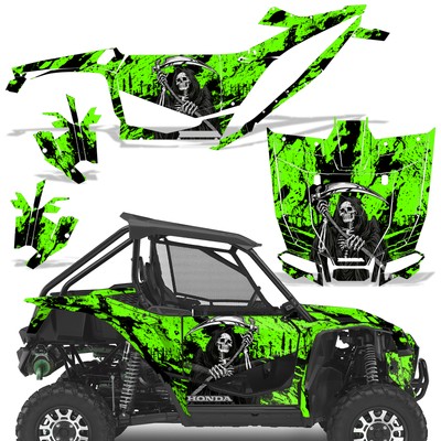 UTV Graphics kit Sticker Decal for Honda Talon 1000X 2019 Green Reaper ...