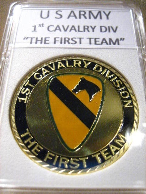 US ARMY 1st CAVALRY DIVISION "The First Team" Challenge Coin | eBay