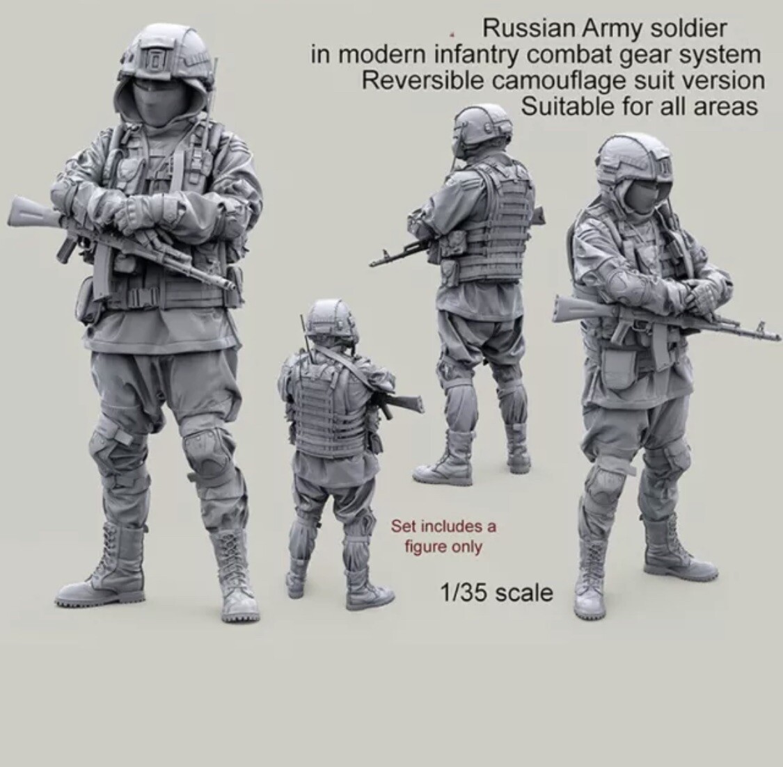 1/35 Resin Modern Russian Infantryman 9 Soldiers NO GUIDE unpainted ...