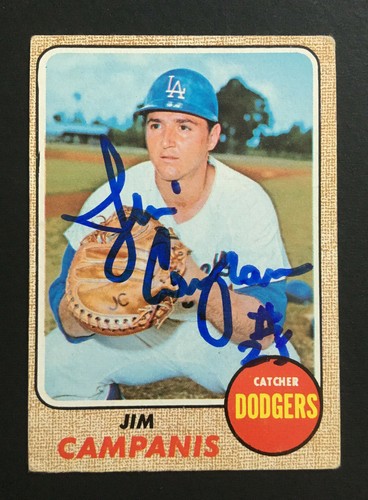 Jim Campanis Dodgers signed 1968 Topps baseball card #281 Auto ...