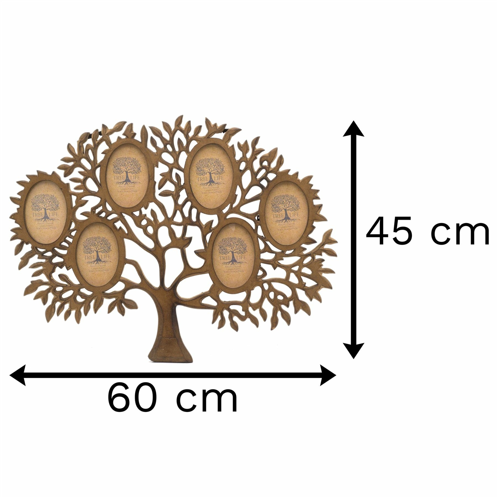 Mango Wood Tree Of Life Photo Frame |6 Aperture Family Tree Multi ...