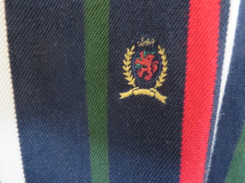 VTG 90's Tommy Hilfeger Short Sleeve Polo Shirt Men's Large Logo Crest ...