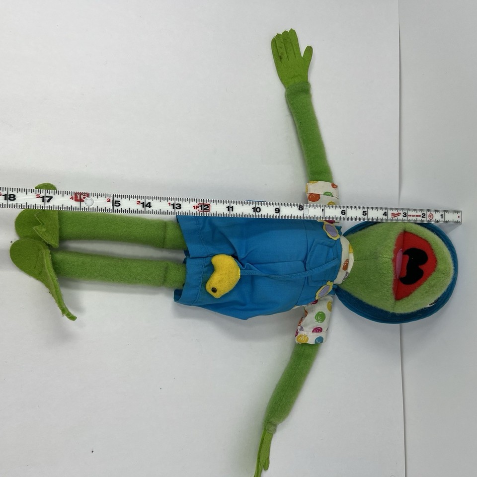 Farmer Kermit the Frog Plush Jim Henson The Muppets Stuffed Animal Kid ...