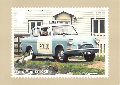 FORD ANGLIA 105E BRITISH AUTO LEGENDS Postcard ENGLAND PHQ CARD 2013 ...