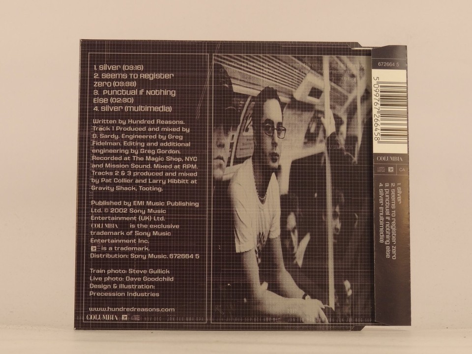 HUNDRED REASONS SILVER (L22) 3 Track CD Single also Picture Sleeve SONY ...