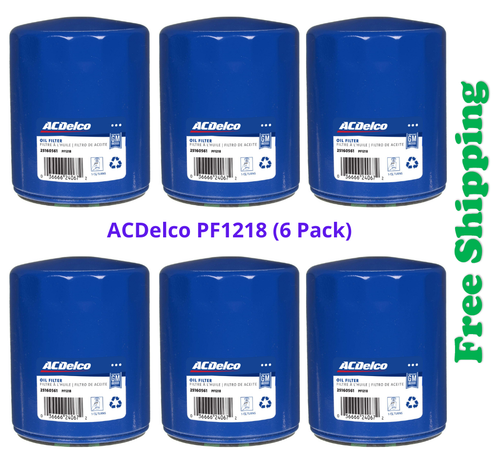 ACDelco PF1218 Oil Filter GM Original Equipment (6 Pack) FREE SHIPPING ...