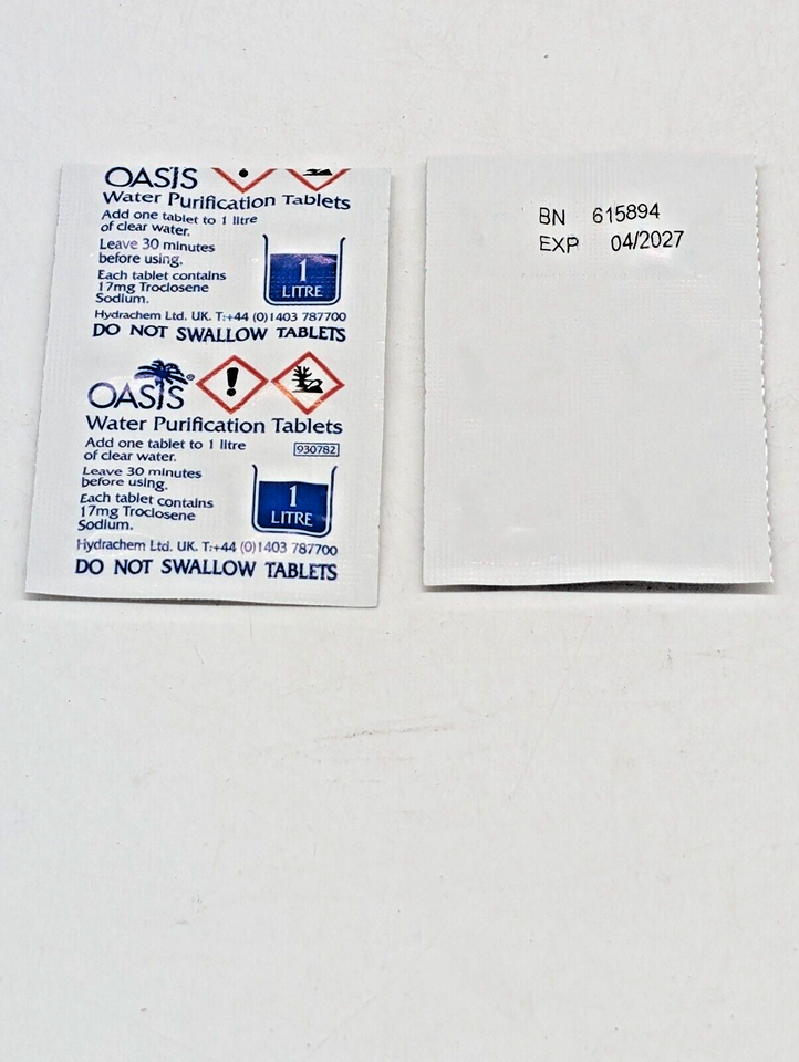 84 Water Purification Tablets British Army NATO 2027 MRE Survival ...