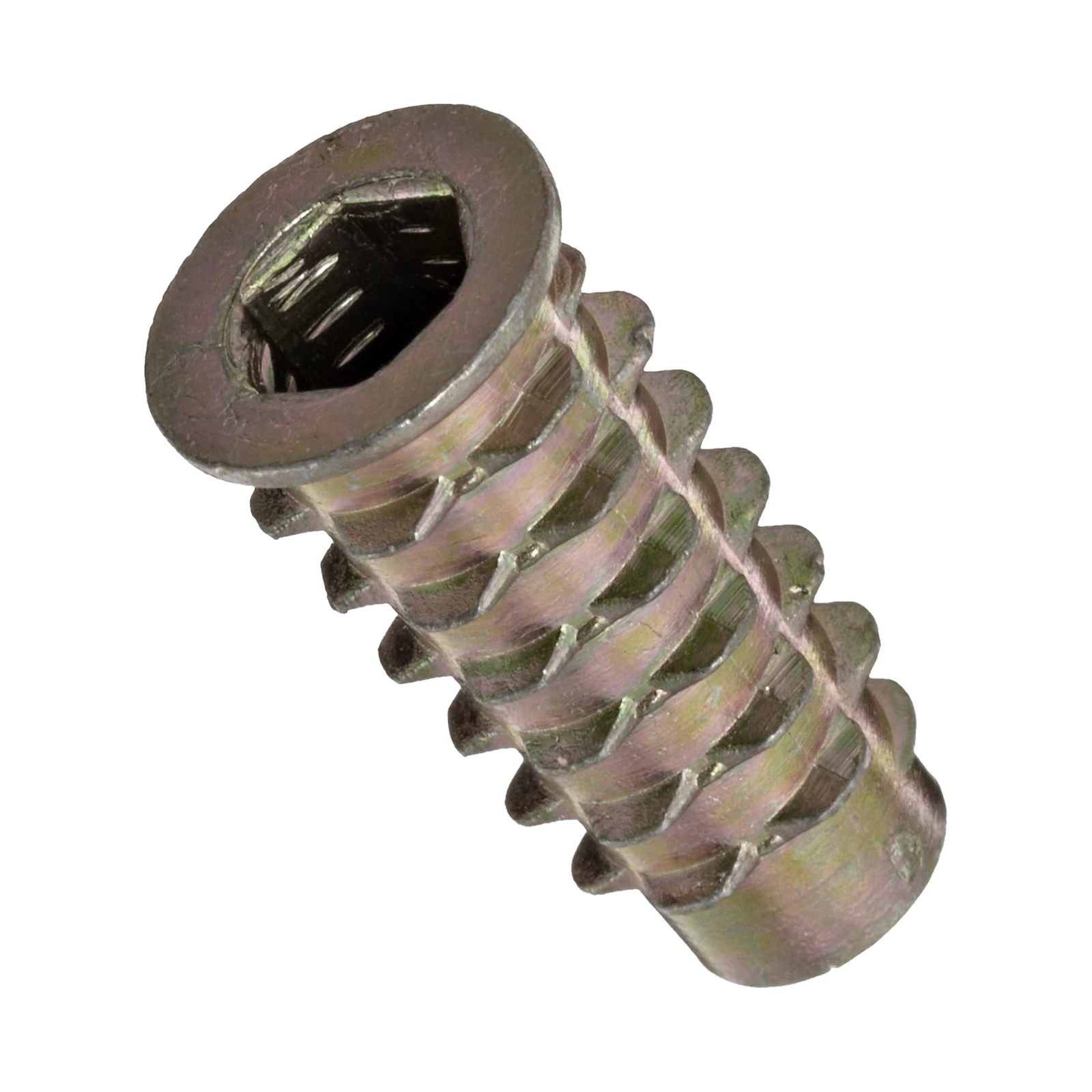 - 901420-25 Threaded Insert Zinc Hex-Flanged 1/4"-20 Internal Threads ...