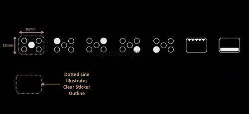 White Print 5 Hob Stove Cooktop Adhesive Oven Sticker Label Induction ...