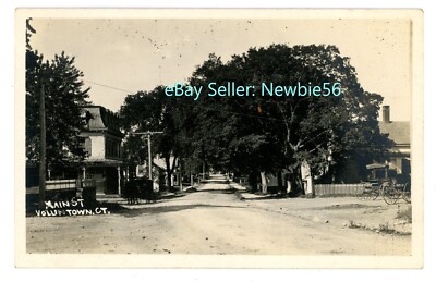 Voluntown Conn CT - VIEW DOWN MAIN STREET - RPPC Postcard | eBay