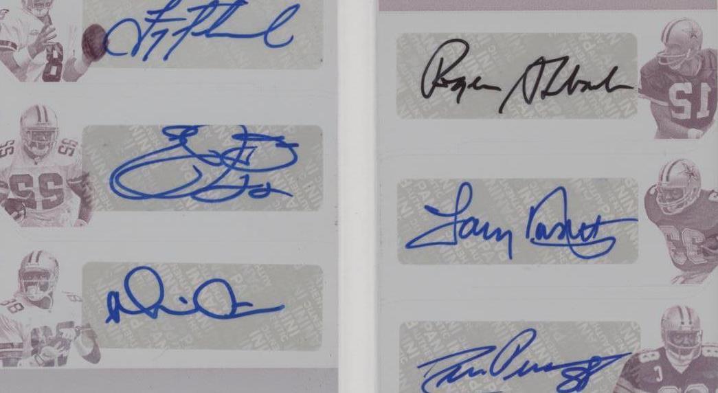 2018 Panini Playbook - Split 6 Signature Booklet Printing Plate Magenta ...