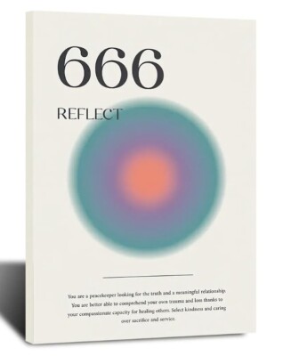 Angel Numbers 666 Poster Color Gradient Aura Poster. New Unframed ...