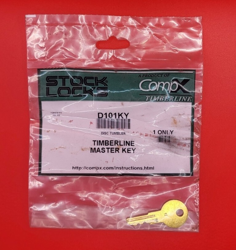 CompX Timberline D101KY Master Key, Locksmith, Maintenance Man, Key ...